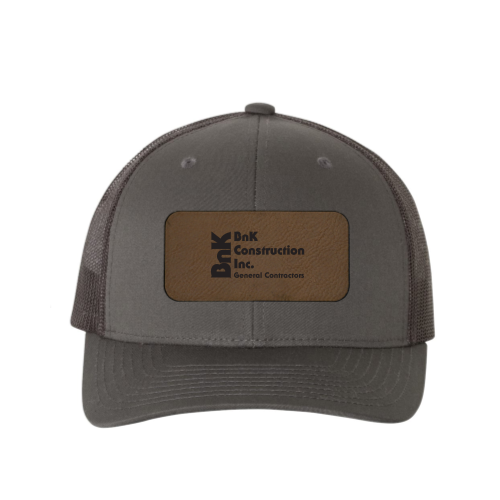 BnKConstruction - Leather Patch Adult Trucker Cap – Merchloop